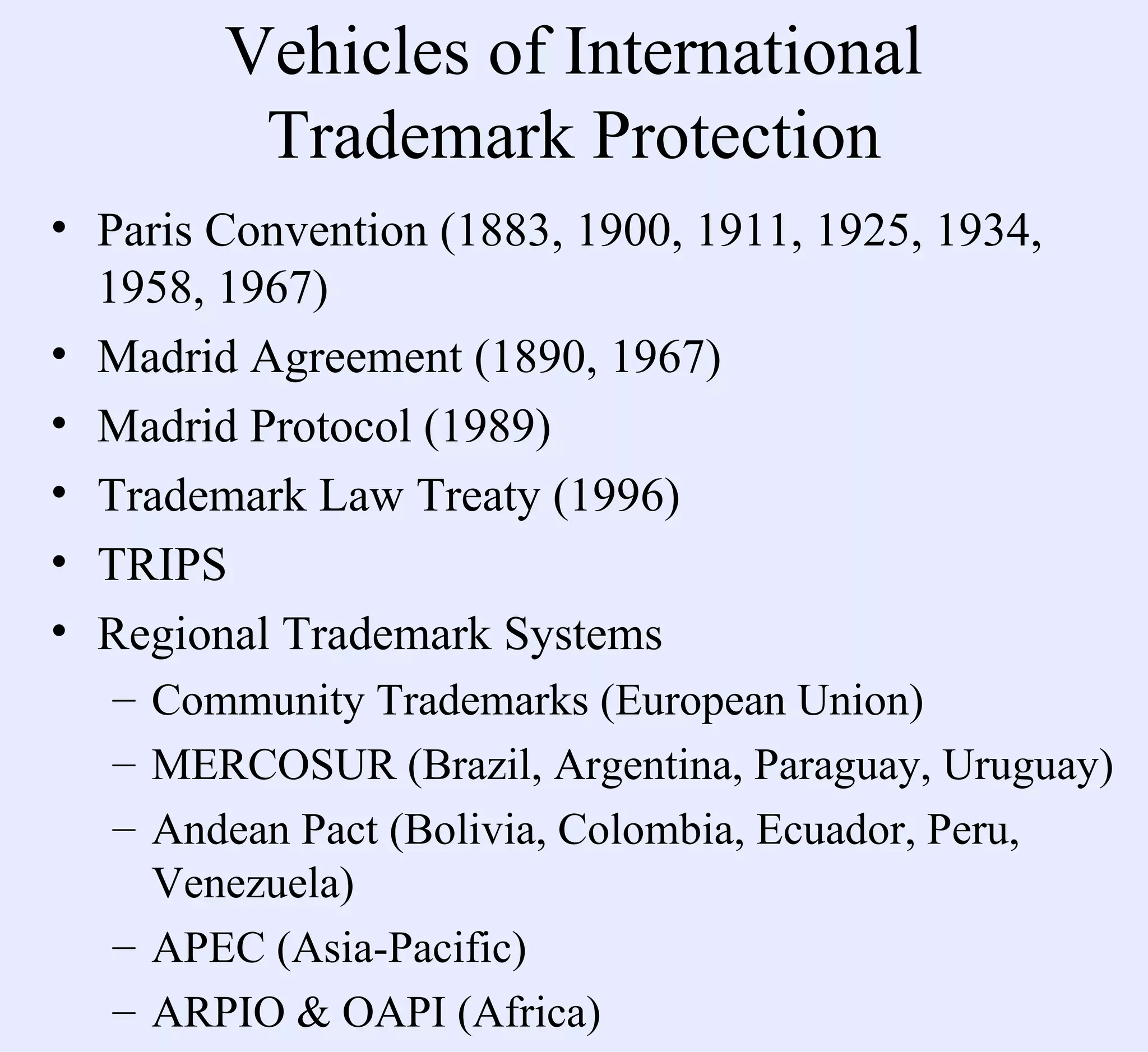 International TradeMark Protection | PPT
