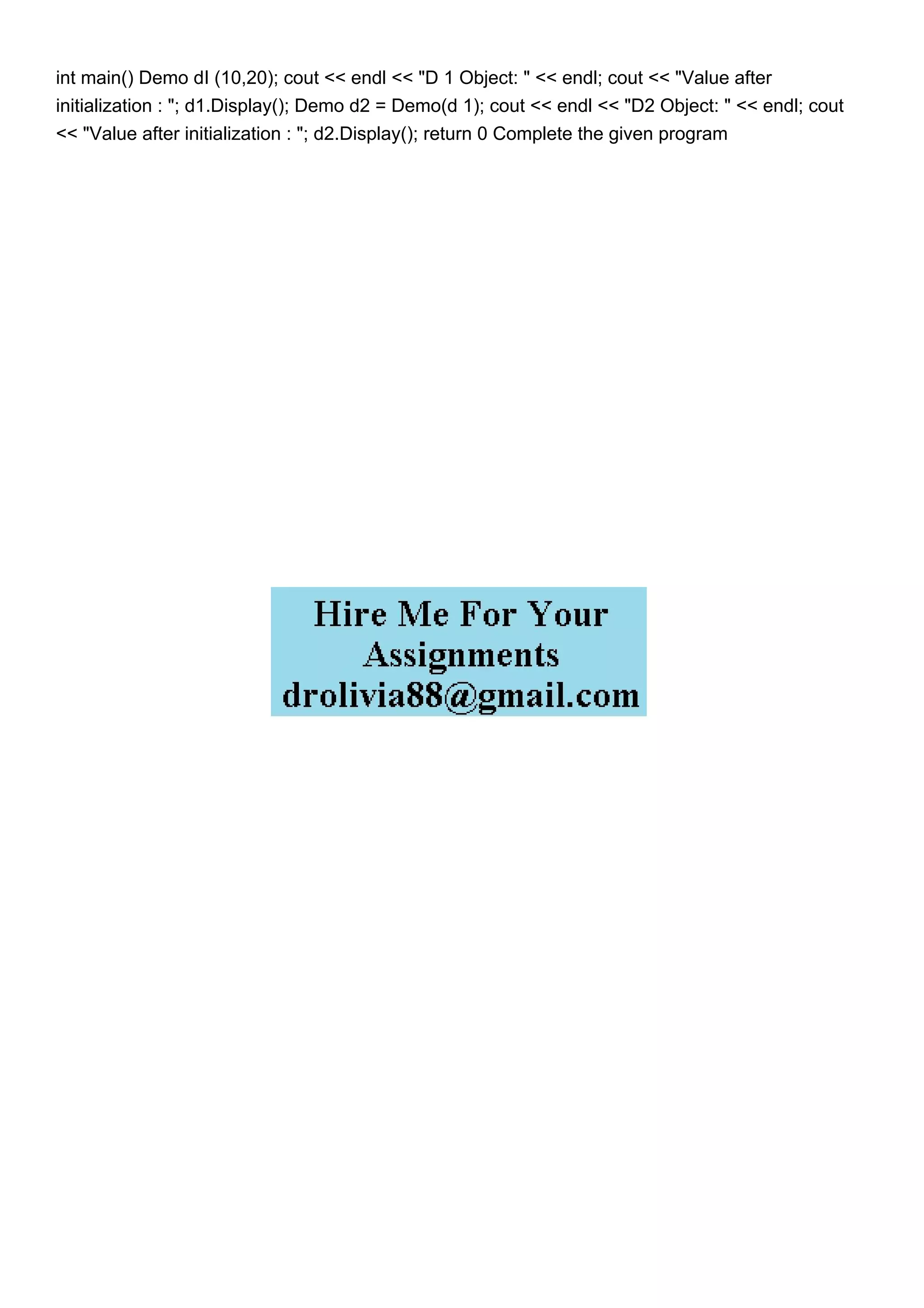 int main Demo dI 1020 cout ltlt endl ltlt D 1.pdf