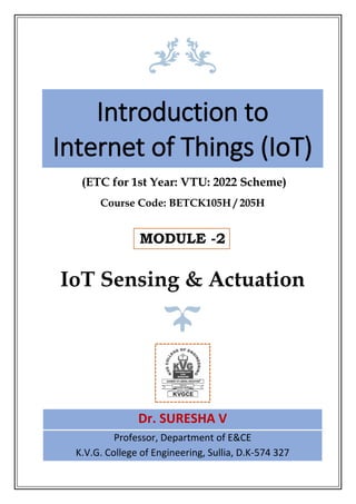 Into.IoT- Module 2 by Dr.Suresha V, KVGCE | PDF