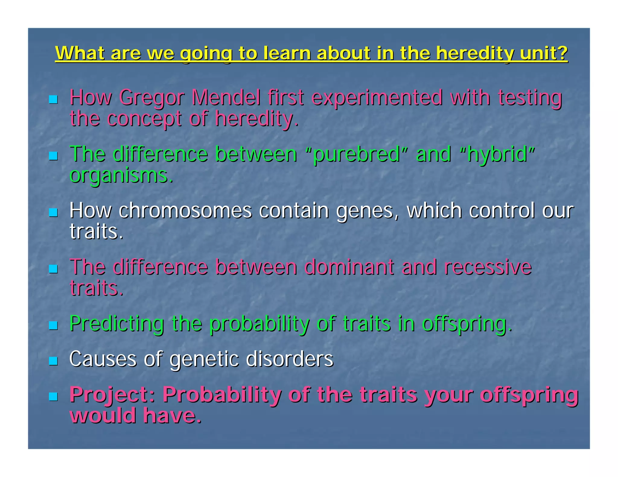 Introducing Heredity | PDF