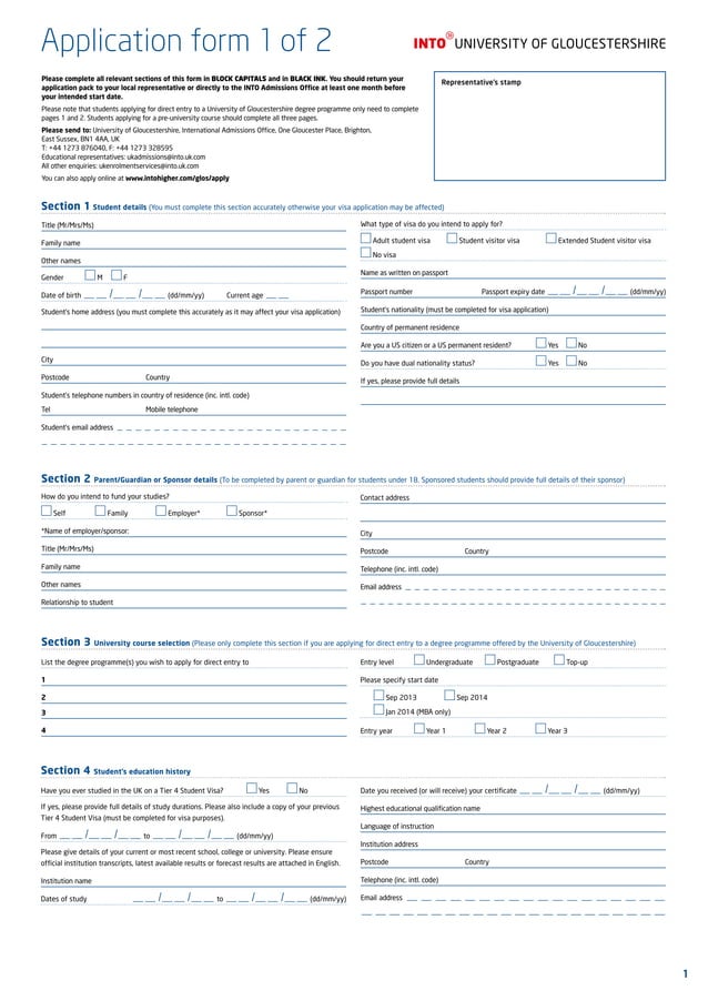 University of gloucestershire Into university-of-gloucestershire-application-form | PDF ...