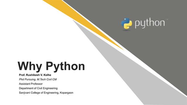 Why Python in required in Civil Engineering | PPTX | Programming ...