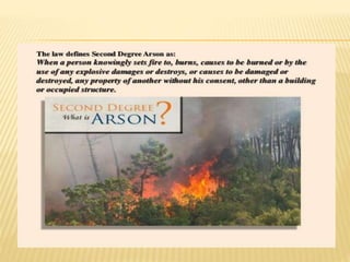 Intoduction and brief analysis of arson | PPTX
