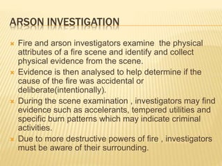 Intoduction and brief analysis of arson | PPTX