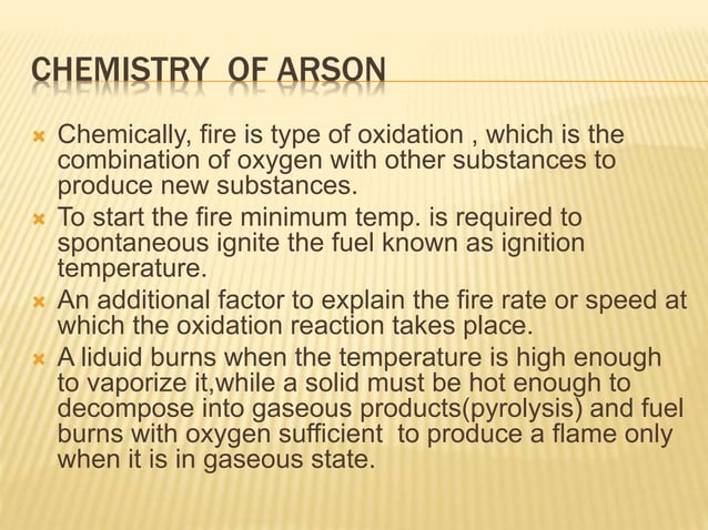 Intoduction and brief analysis of arson | PPTX | Crime & Harmful Acts to Individuals, Society ...