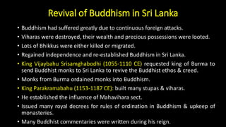 Intoduction and expansion of buddhism in srilanka | PDF