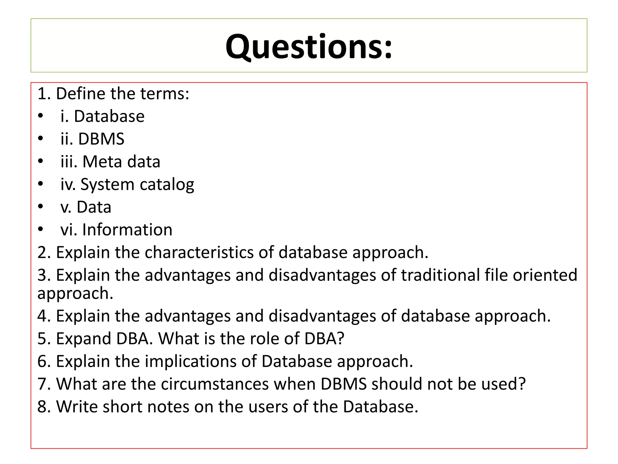 Intoduction- Database Management System | PPTX