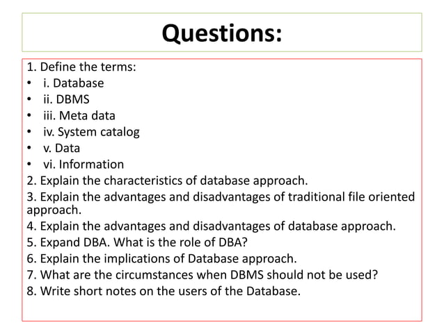 Intoduction- Database Management System | PPT