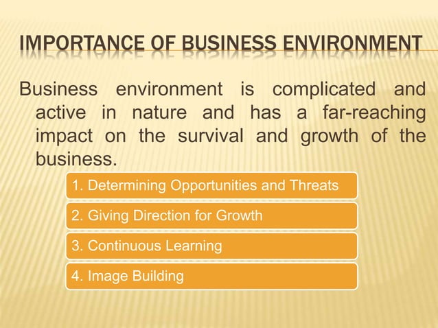 Introduction to business environment | PPTX | Green Solutions | Business