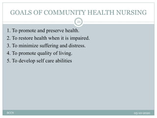 Intoduction to community health nursing | PPTX