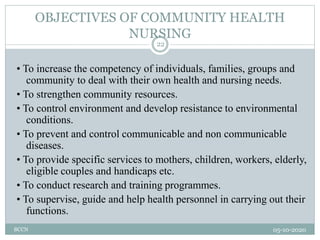 Intoduction to community health nursing | PPTX