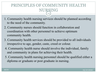 Intoduction to community health nursing | PPTX
