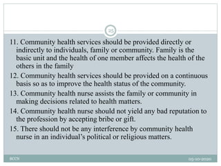 Intoduction to community health nursing | PPTX