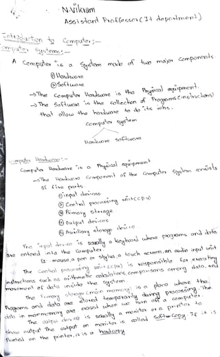 Intoduction to computer | PDF