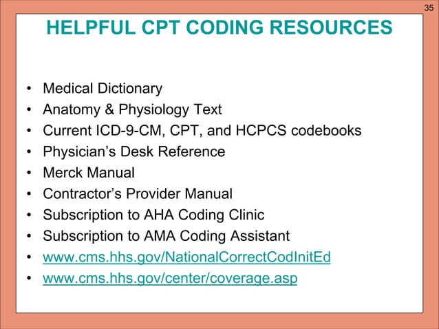 Intoduction to CPT | PPTX | Medical Tests | Medical Health