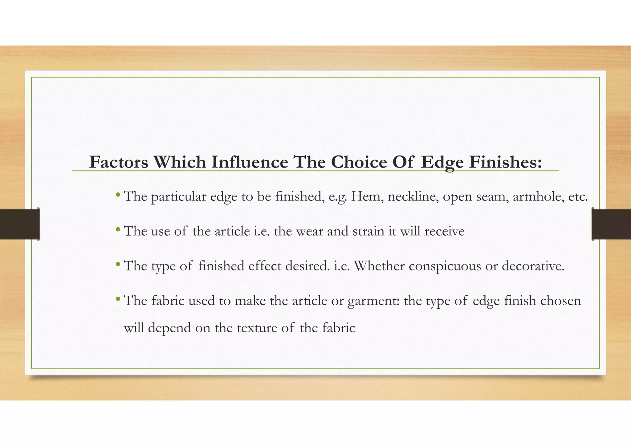 INTRODUCTION TO EDGE FINISHES | PDF