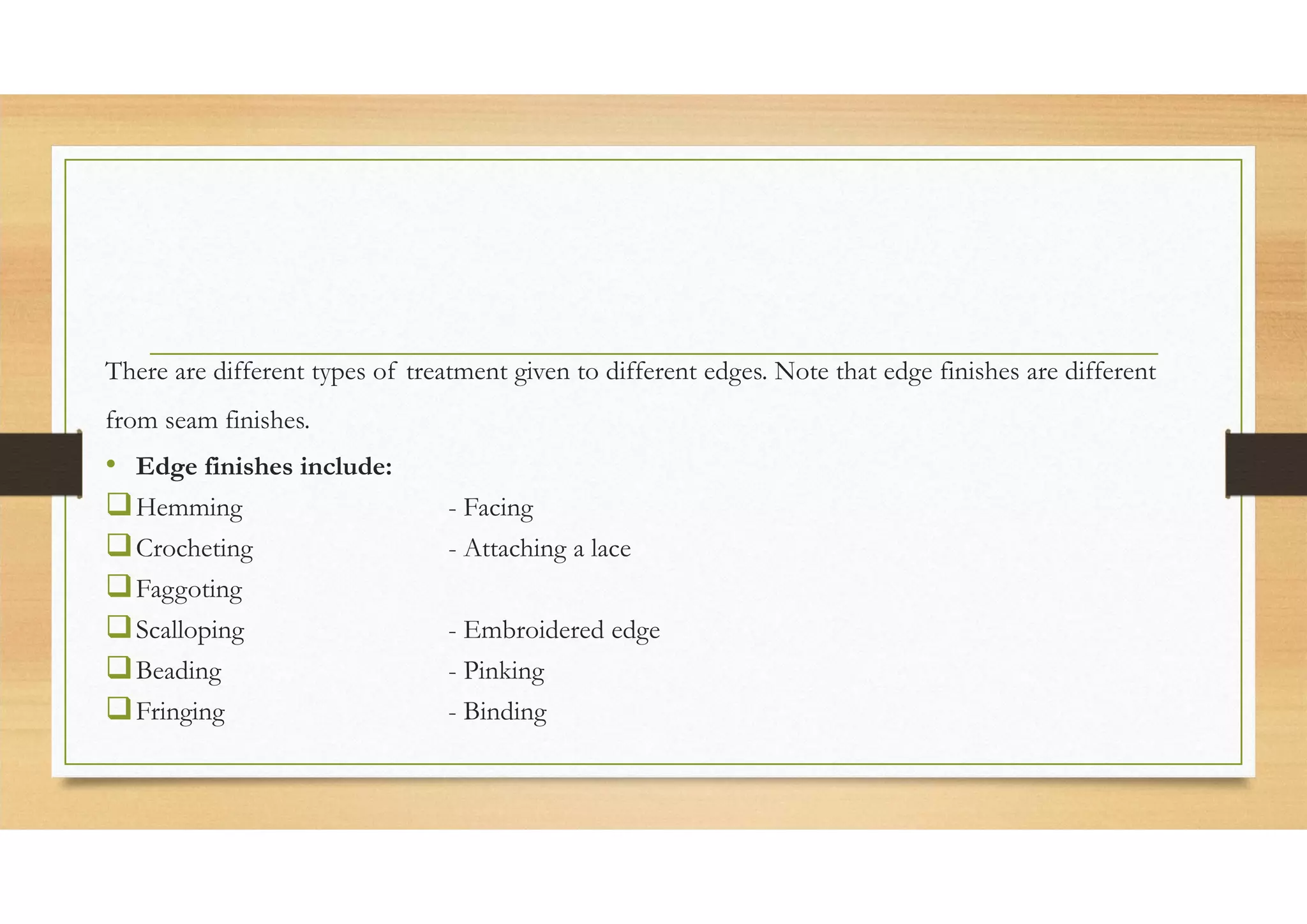 INTRODUCTION TO EDGE FINISHES | PDF