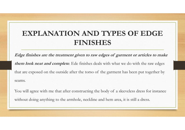 INTRODUCTION TO EDGE FINISHES | PDF