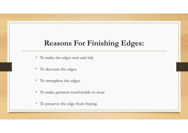 INTRODUCTION TO EDGE FINISHES | PDF