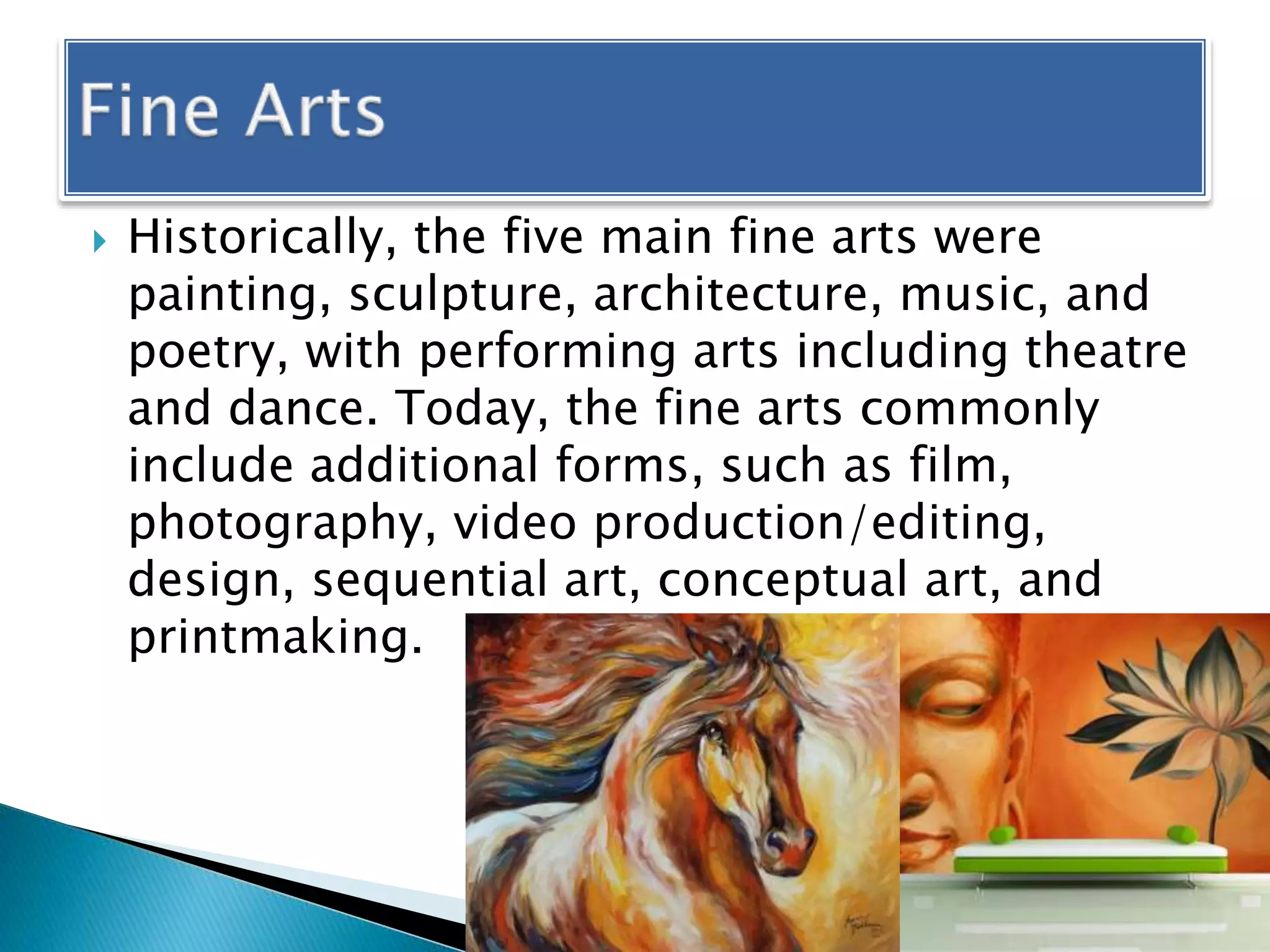 Introduction to fine arts,performance, visual,world culture & Foreign ...