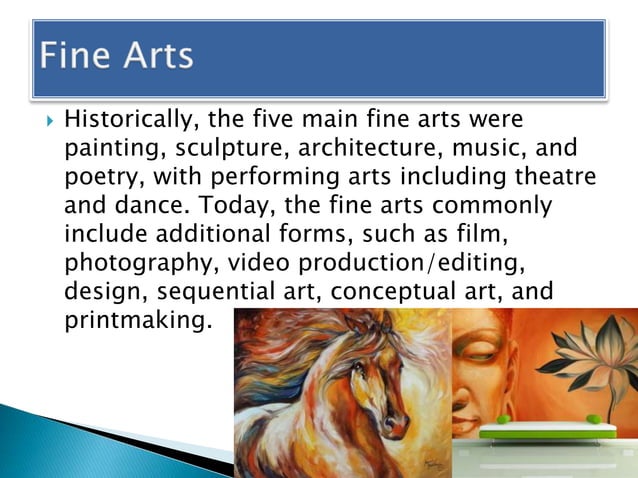 Introduction to fine arts,performance, visual,world culture & Foreign ...