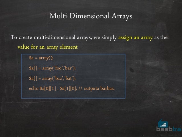 Intoduction to php arrays