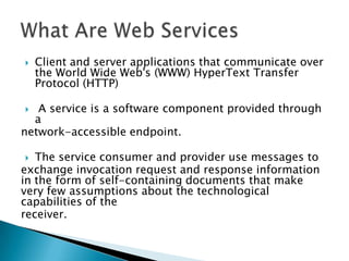 Intoduction to web services | PPT
