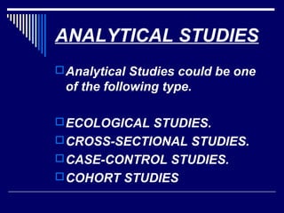 INTRO TO EPIDEMIOLOGICAL METHODS | PPT