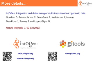 IntOGen, Integrative Oncogenomics for Personal Cancer Genomes | PDF ...