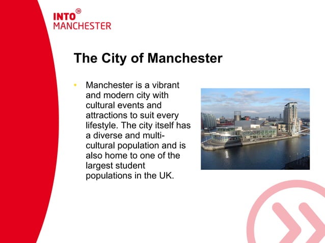 Into manchester presentation blue | PPT