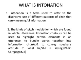 Intonation | PPT