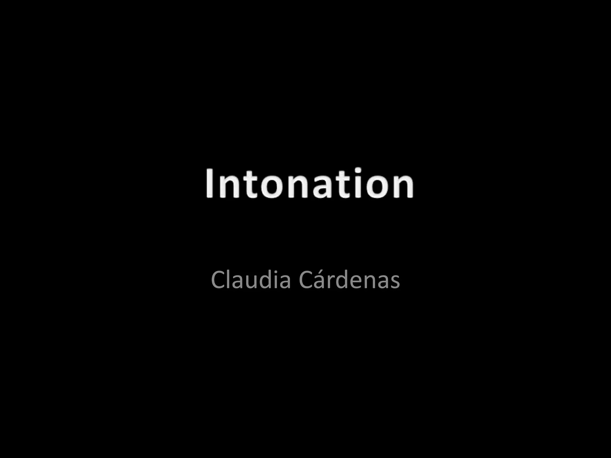 Intonation | PPT