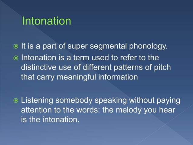 Intonation | PPT