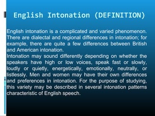 Intonation (Pronunciation) | PPT