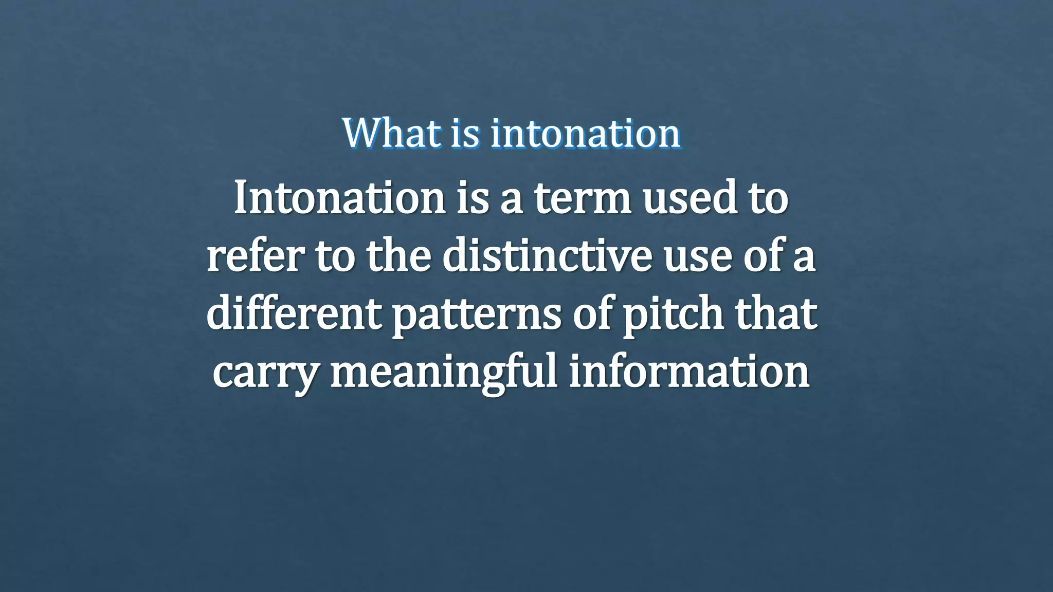 Intonation | PPTX