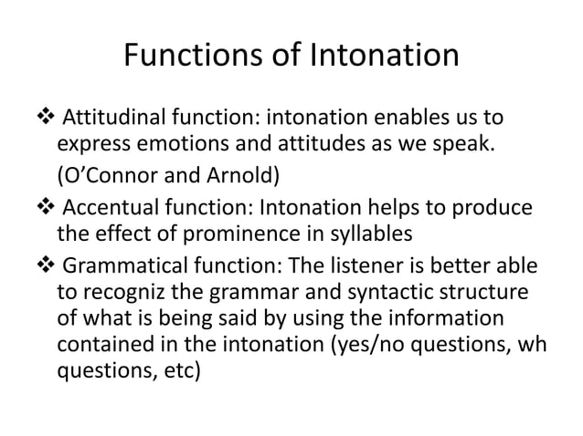 Intonation.definition and functions | PPT