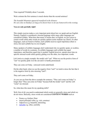 Intonation and stress | DOC