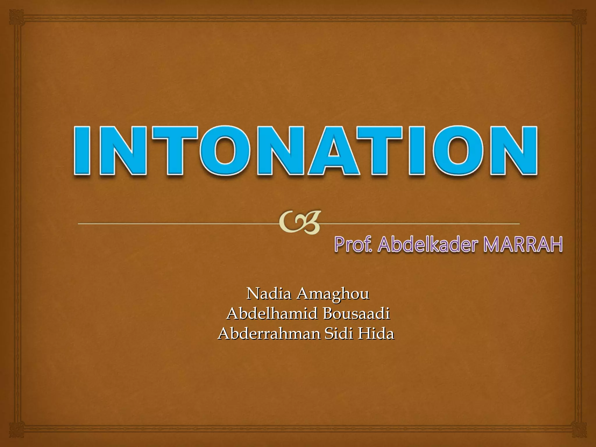 Intonation - Levels of Voice | PPT