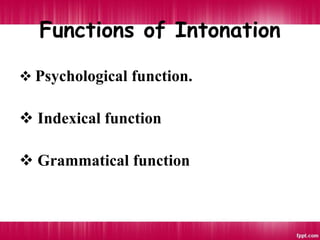 Intonation presentation | PPTX