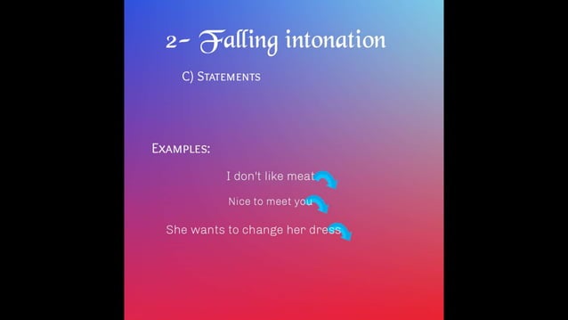 Intonations - Rising and Falling intonation | PPT