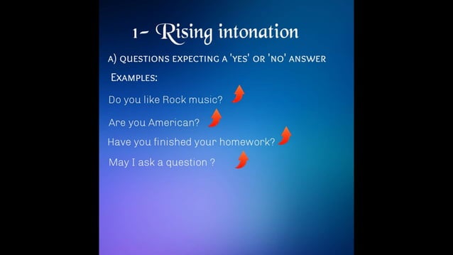 Intonations - Rising and Falling intonation | PPT