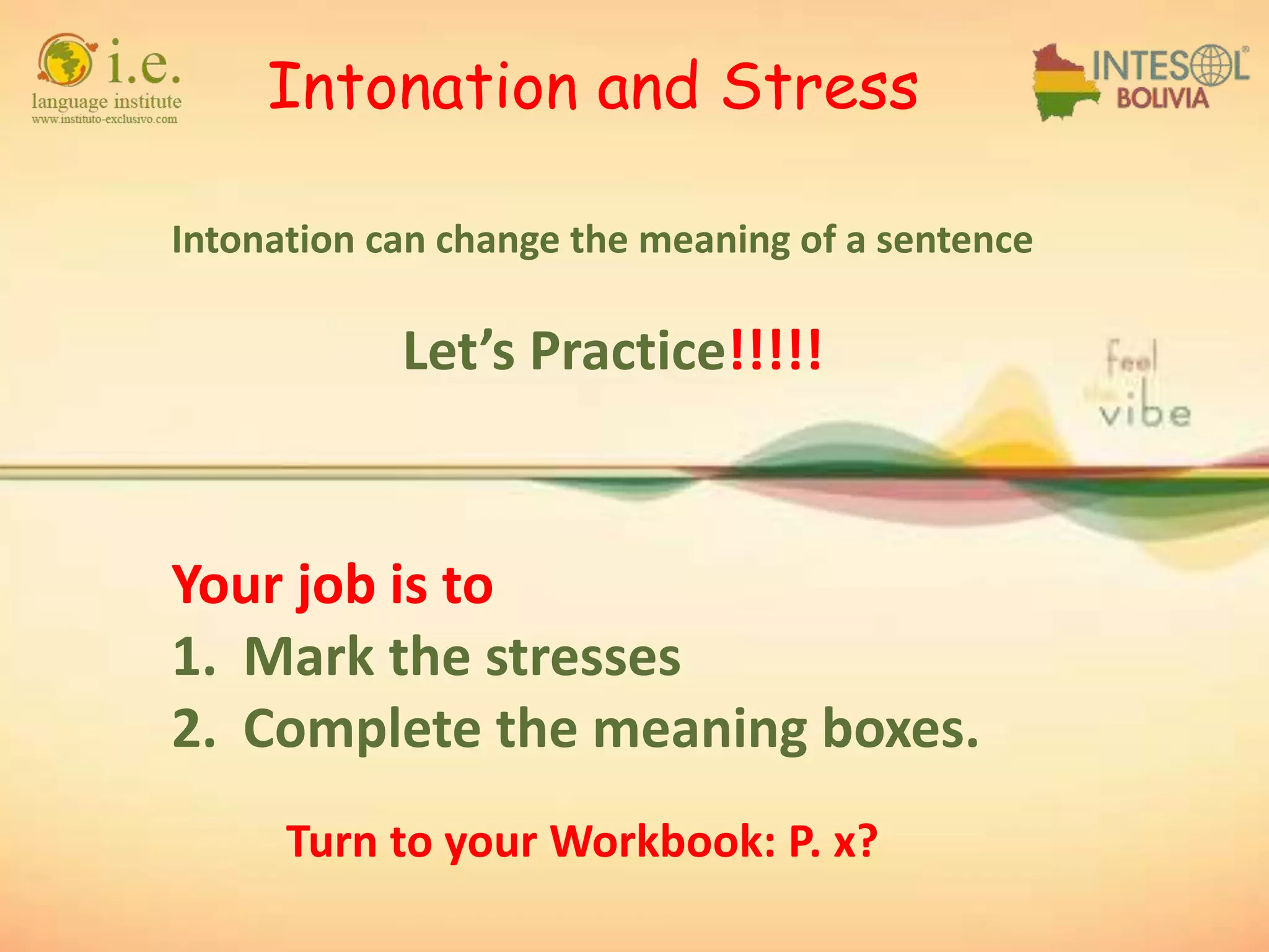 Intonation, Stress and Prononciation | PPTX | Poetry | Books and Literature