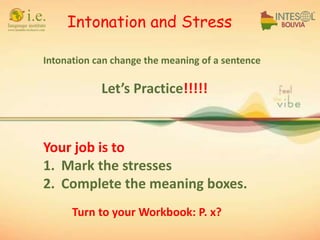 Intonation, Stress and Prononciation | PPTX