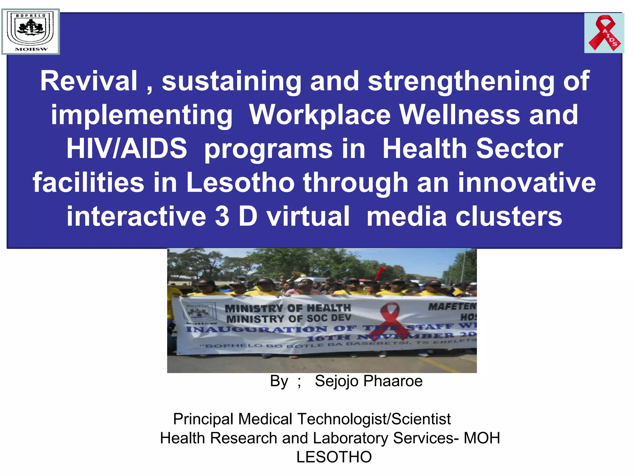 Intorduction of work place policy lesotho sensitization paper | PDF