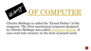 Introduction to computer and history of computer | PPT