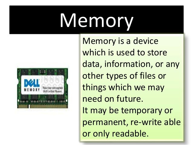 Intorduction to memeory