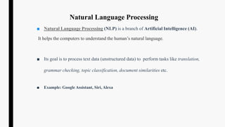 Introduction to Natural Language Processing | PPT