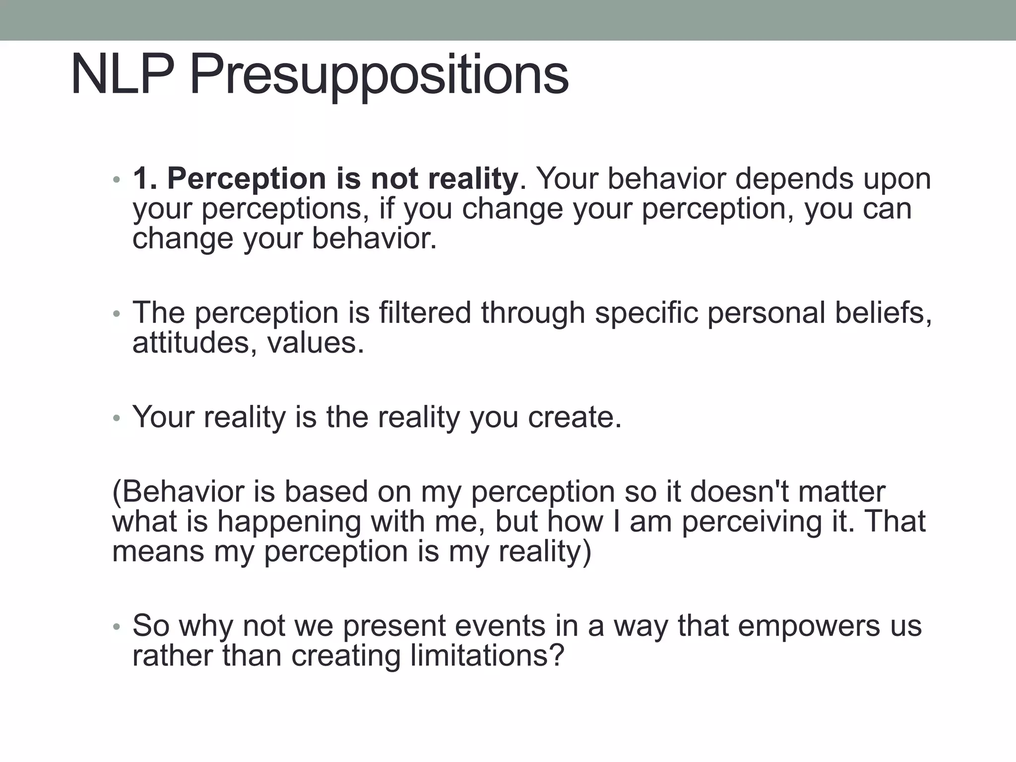 Intorduction To Neuro Linguistic Programming Nlp By Dr Ghulam