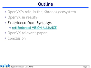 Introduction to OpenVX | PDF | Computer Software and Applications | Computing