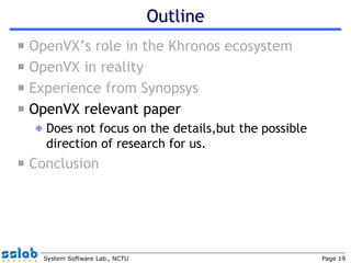 Introduction to OpenVX | PDF | Computer Software and Applications | Computing